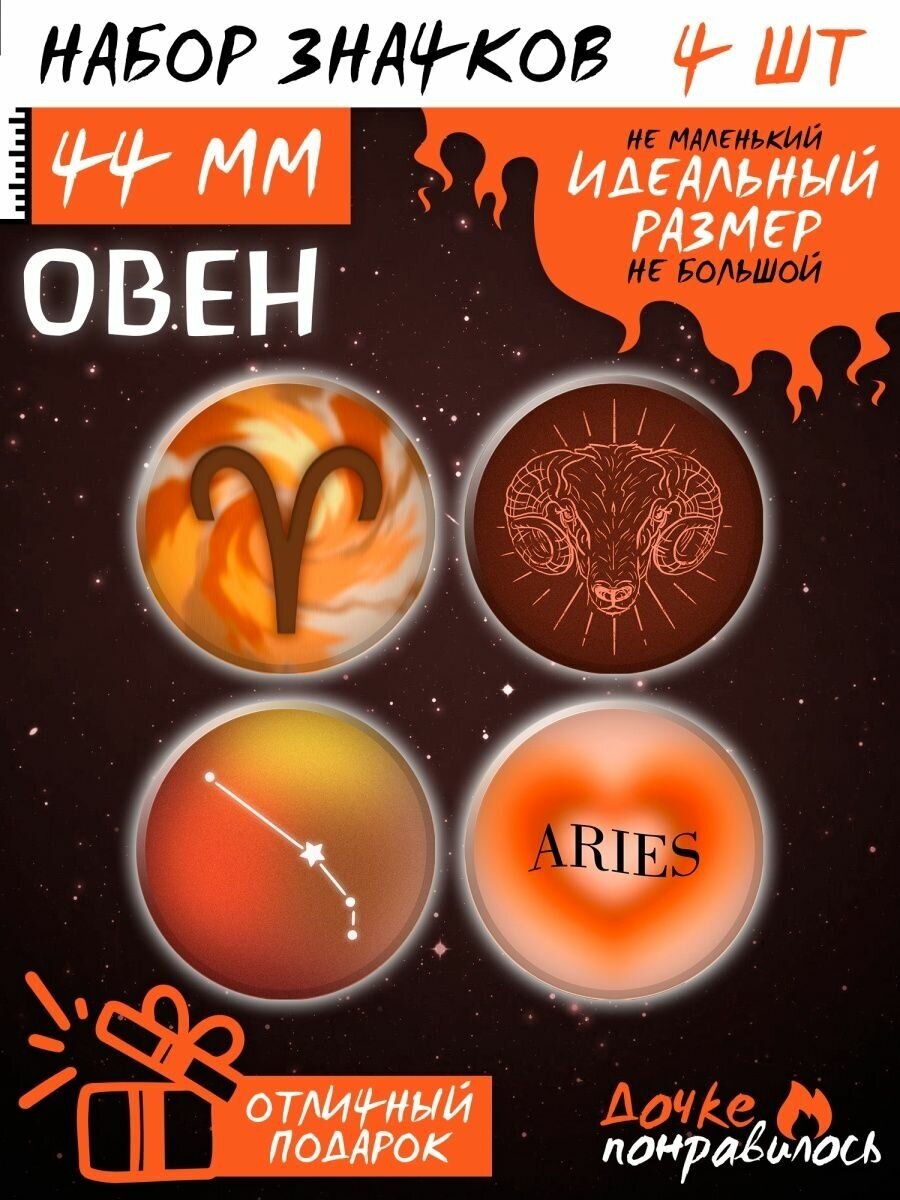 Значки на рюкзак Знаки зодиака набор астрология