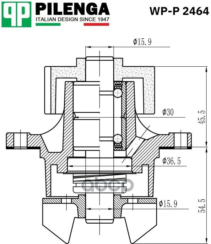 PILENGA Насос системы охлаждения LADA PILENGA арт. wp-p2464