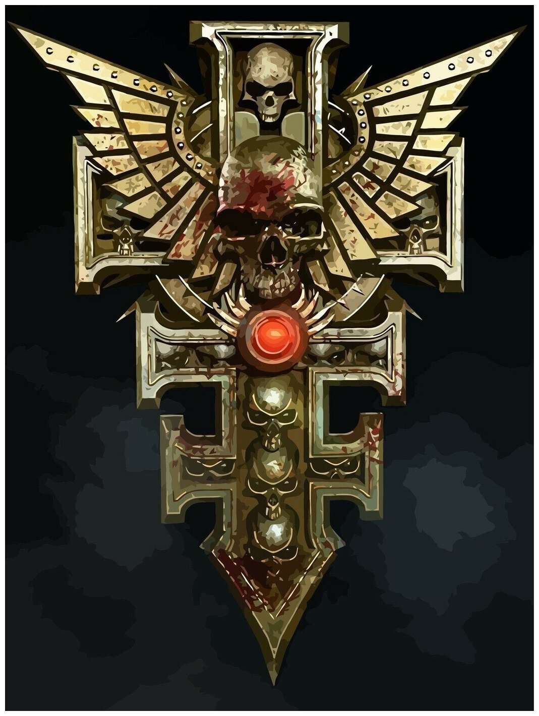 Картина по номерам на холсте warhammer 40.000 знамя - 4 30X40