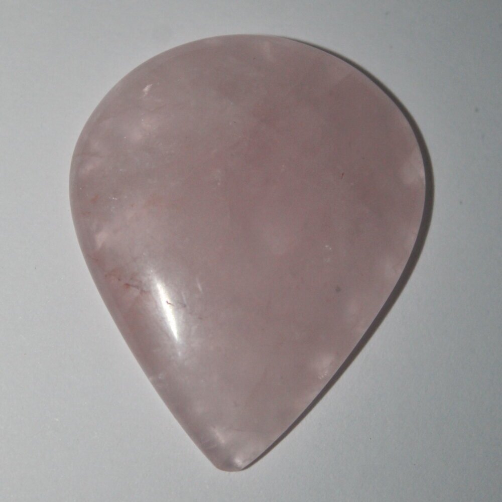 Коллекционный кабошон розовый Кварц, 40х32х4 мм, Мадагаскар, "True Stones"