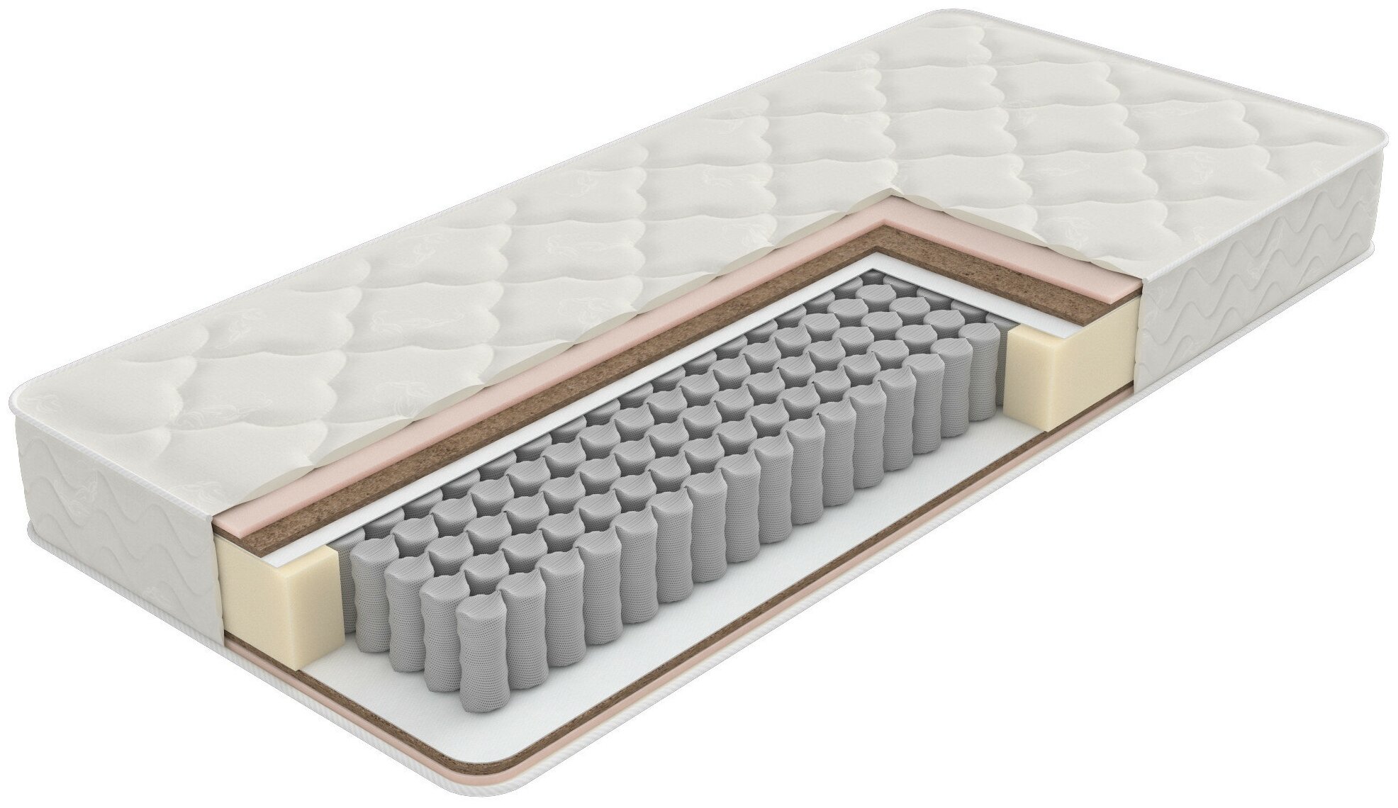 Матрас Proson Classic EVS Roll 80х190 высота 20 см анатомический средней жесткости кокосовый Независимые пружины