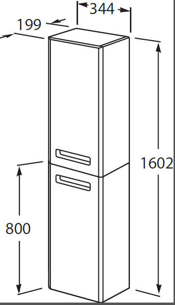 Пенал Roca The Gap R ZRU9302883 белый глянец