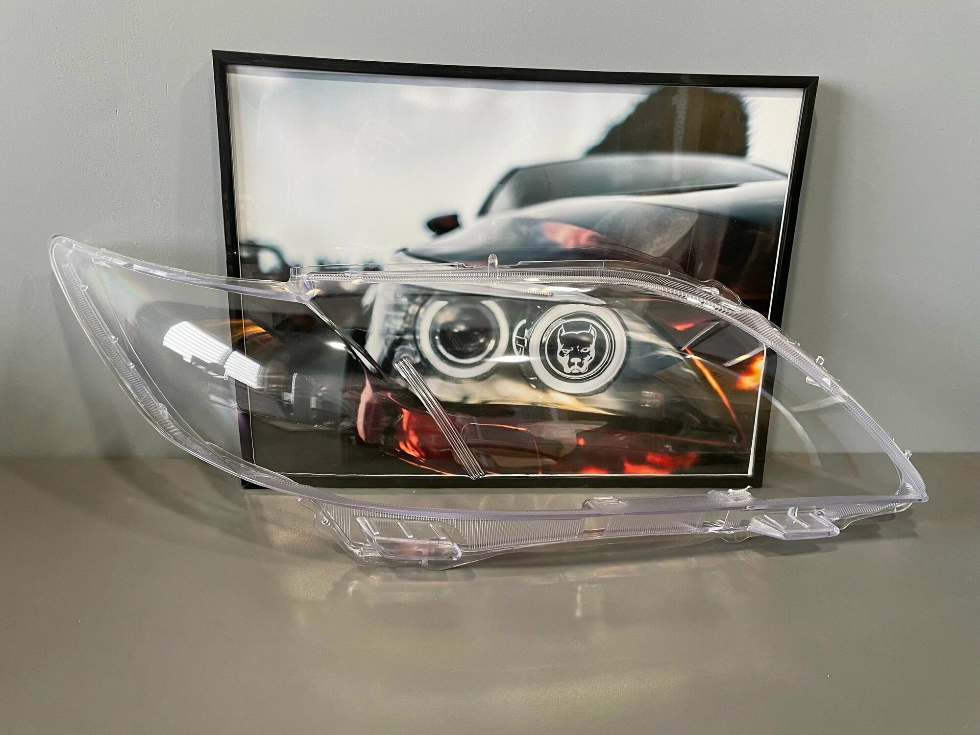 Стекло фары для Toyota Camry 40 2006 - 2009 (правая) Тойота камри XV40
