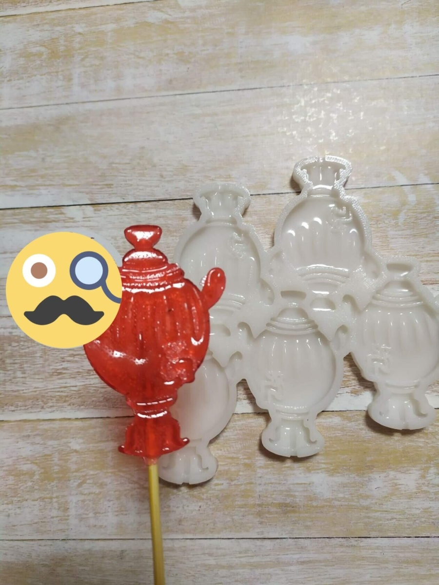 Молд для леденцов самовар 7 см