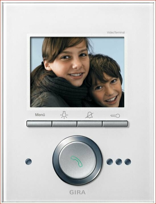 Видеотерминал Домофония Gira, цвет стекло белое