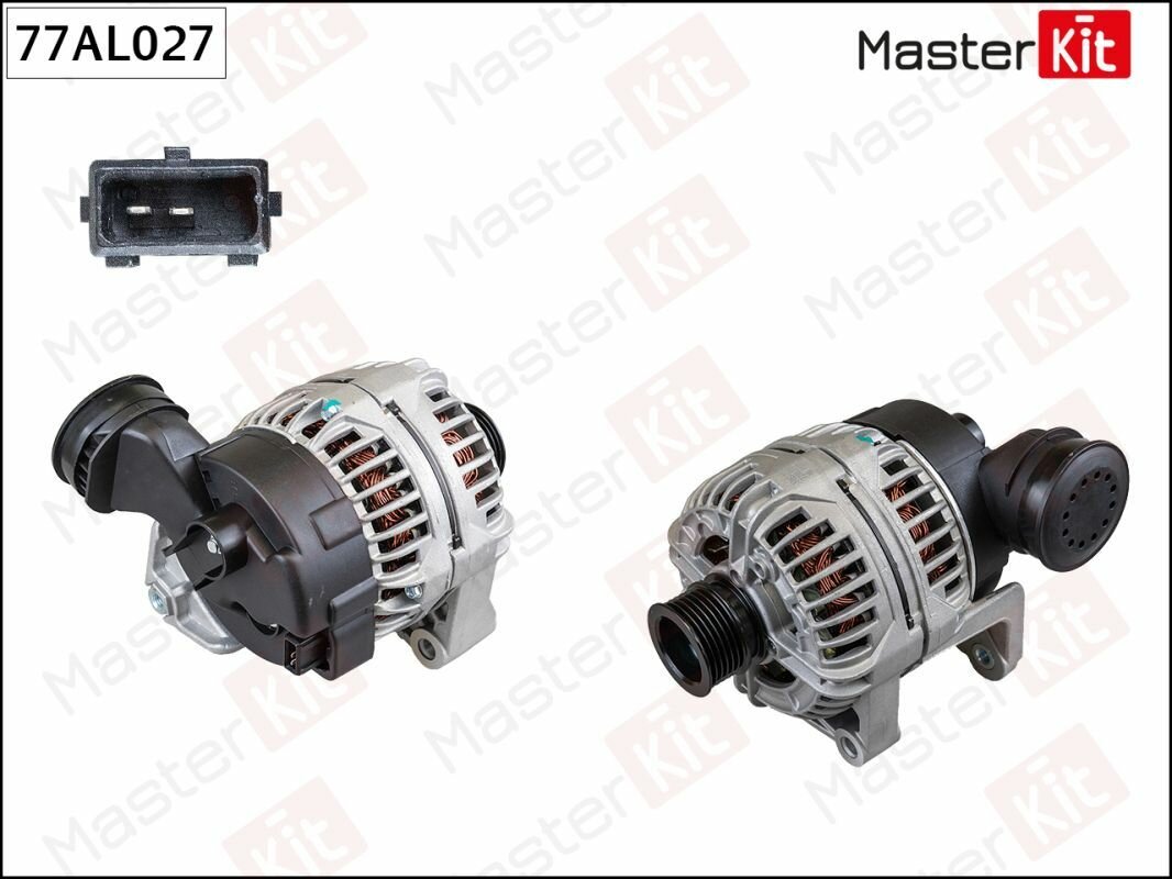 Генератор BMW 3 E36/E46 1990-2007, BMW 5 E39/E51/E61 1995-2010, X5 2002-2006, Z3 E36 1997-2003 14V/120A MasterKit 77AL027