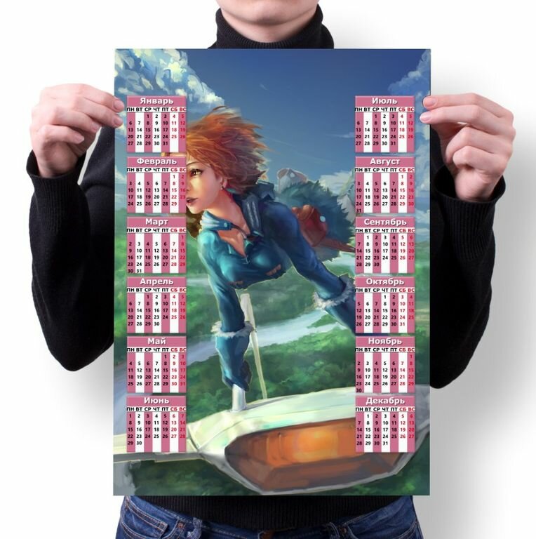 Календарь настенный по аниме Навсикая из Долины ветров №10, А3