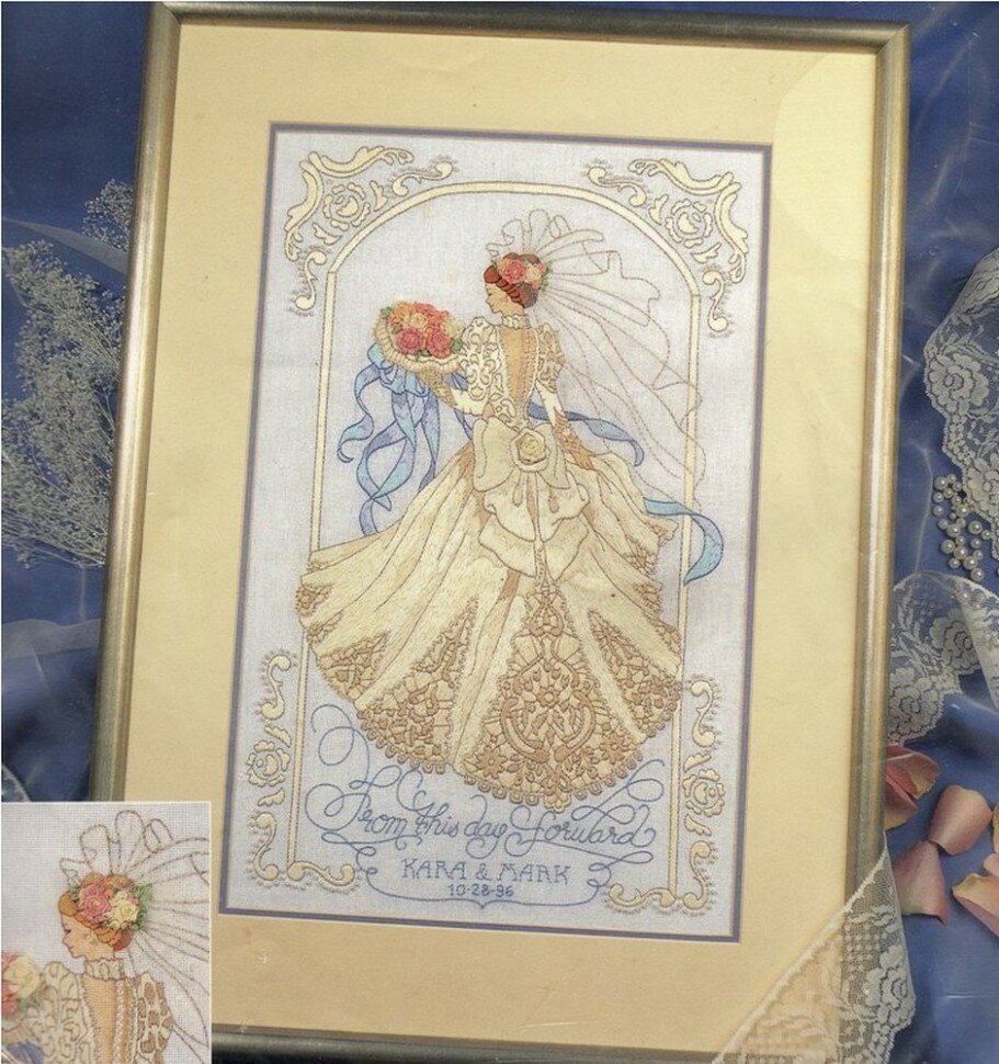 Набор для вышивания Bucilla #41189 Betrothed in Beauty (Обрученный с красавицей), Гладь, 25.4 x 40.6 см