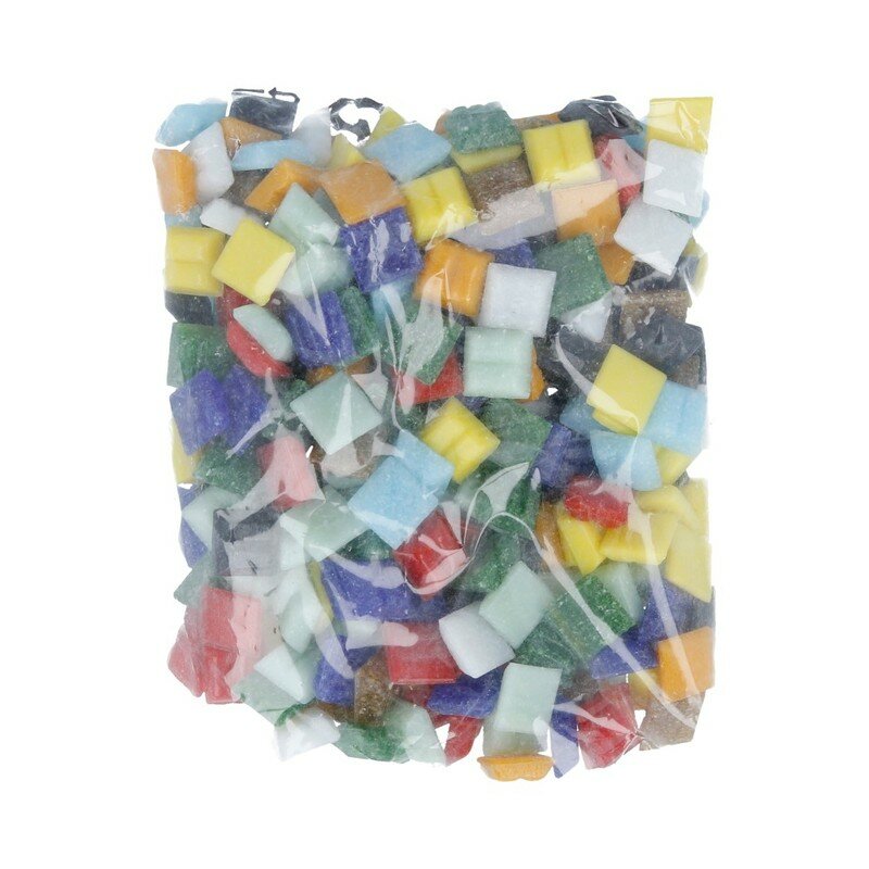 Folia Набор стеклянной мозаики 10×10 мм 300 шт ассорти для витражей и интерьеров 5509