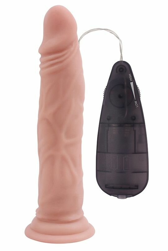 Телесный вибратор на присоске G-spot Beast Vibrator Dildo - 21,4 см, телесный