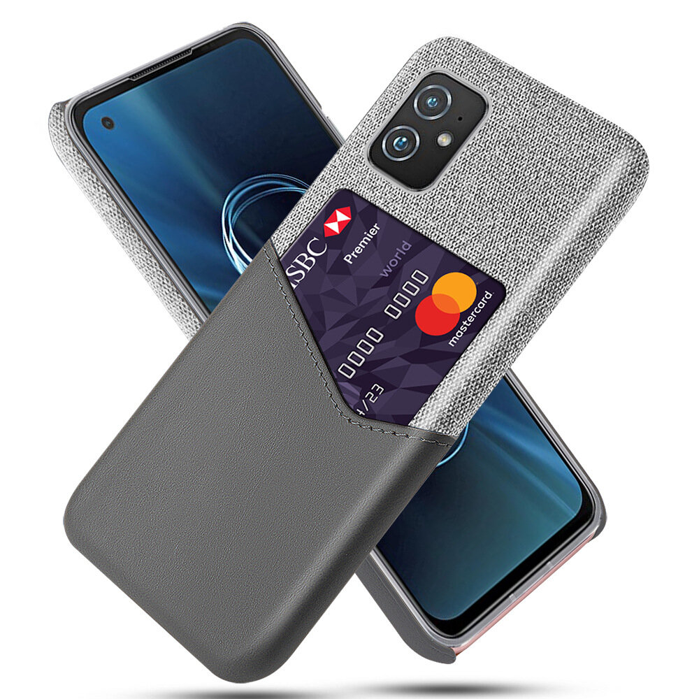 Чехол задняя накладка панель бампер MyPads «Buffalo scomparto» для Realme 9i 5G из эко-кожи с отделениями для банковских карт мужской женский серый