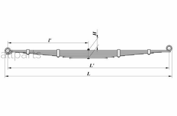 ЧМЗ 432291201201 рессора 9 лист задн! L=1243 дополнительная\