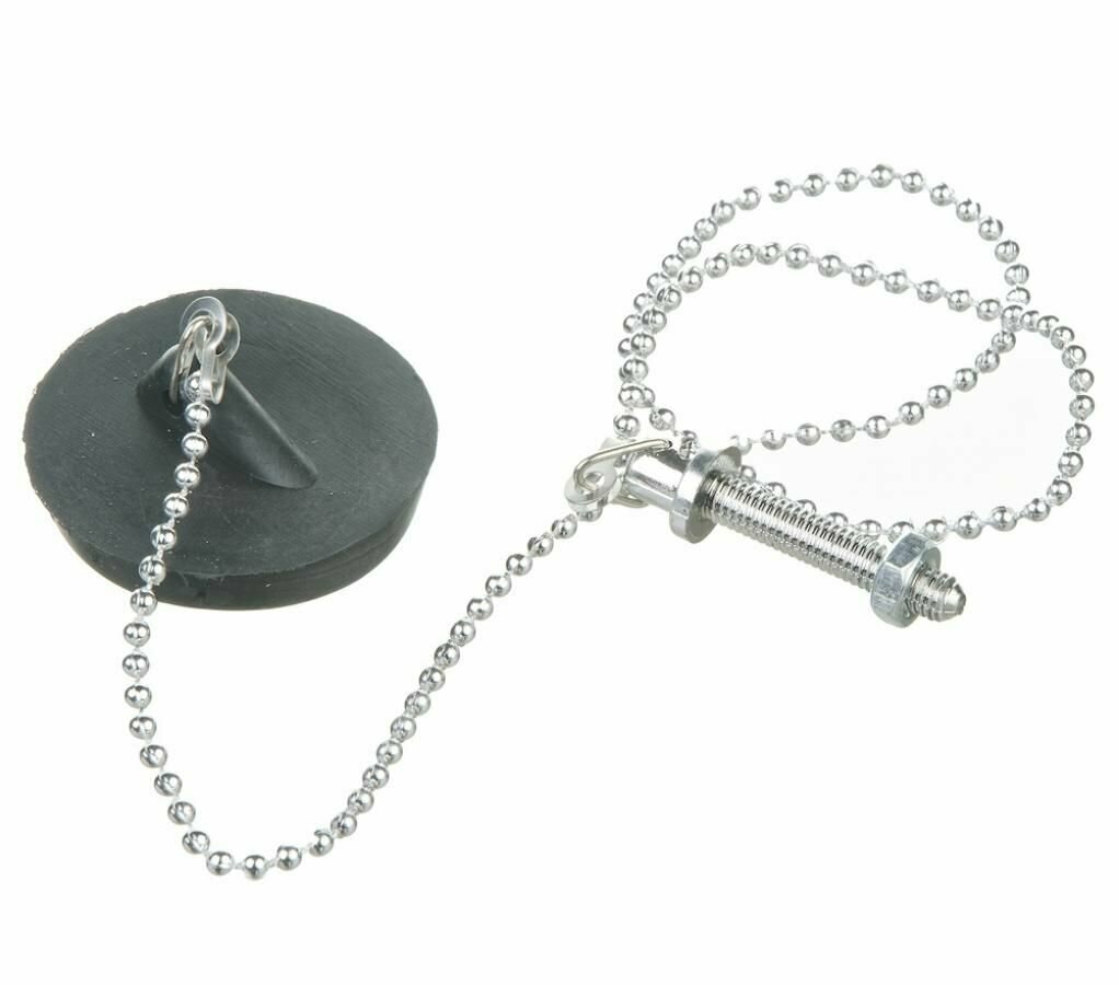 Пробка для ванны d-43mm Резиновая с цепочкой эконом