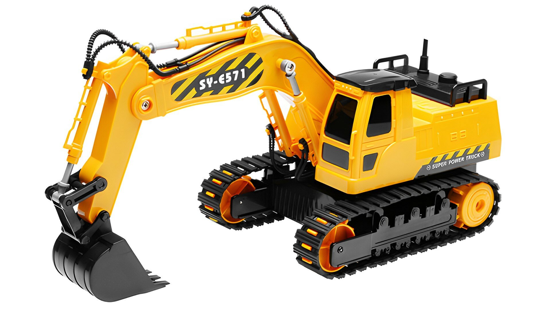 Машинка на дистанционном управлении DOUBLE E Экскаватор 1:26, желтый, для детей от 6 лет, пластик ABS, унисекс