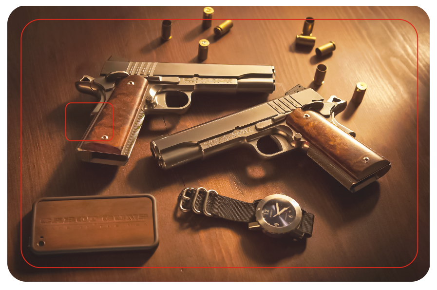 Наклейка на банковскую карту, Оружие