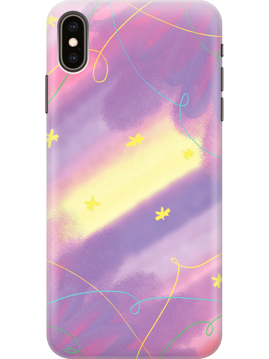 Силиконовый чехол на Apple iPhone XS Max / Эпл Айфон Икс Эс Макс с рисунком "Сиреневые сны"