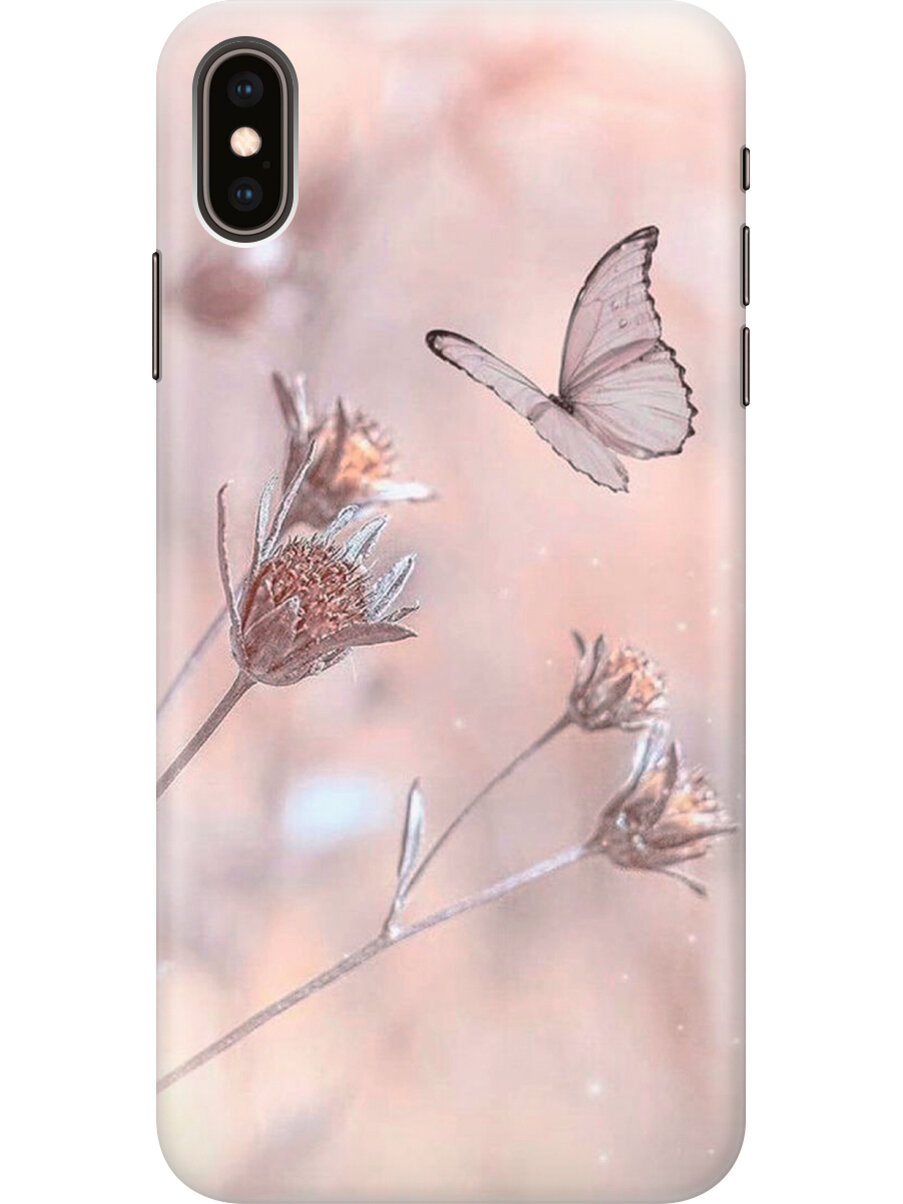 Силиконовый чехол на Apple iPhone XS Max / Эпл Айфон Икс Эс Макс с рисунком "Бабочка"