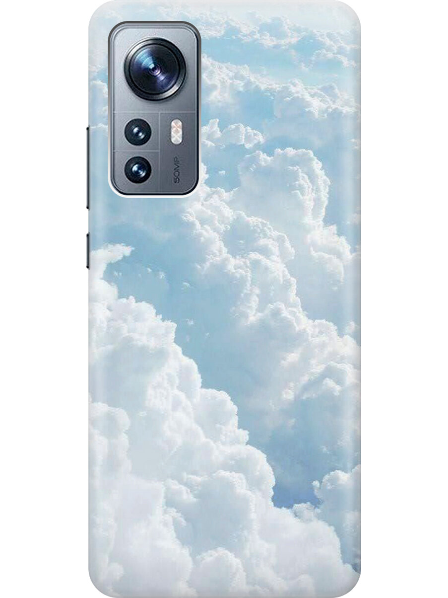 Силиконовый чехол на Xiaomi 12, 12X, Сяоми 12, 12Х с принтом "Кучевые облака"