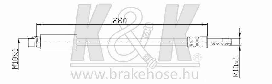 K&K FT0048 Шланг тормозной BMW 5 er Touring (E39) 525tds 06.98-.