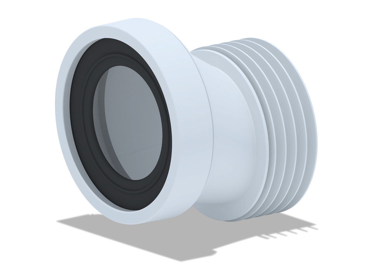 Эксцентрик для унитаза 110 мм, жесткий, смещение 20 мм, АНИ Пласт | W0220