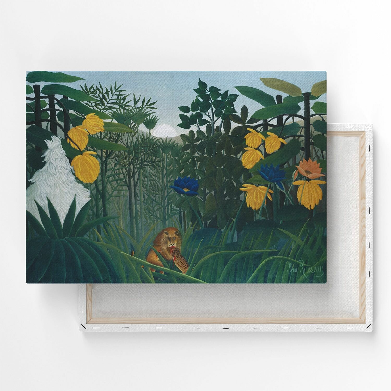 Картина на холсте, репродукция / Анри Руссо - The Repast of the Lion / Размер 40 x 53 см