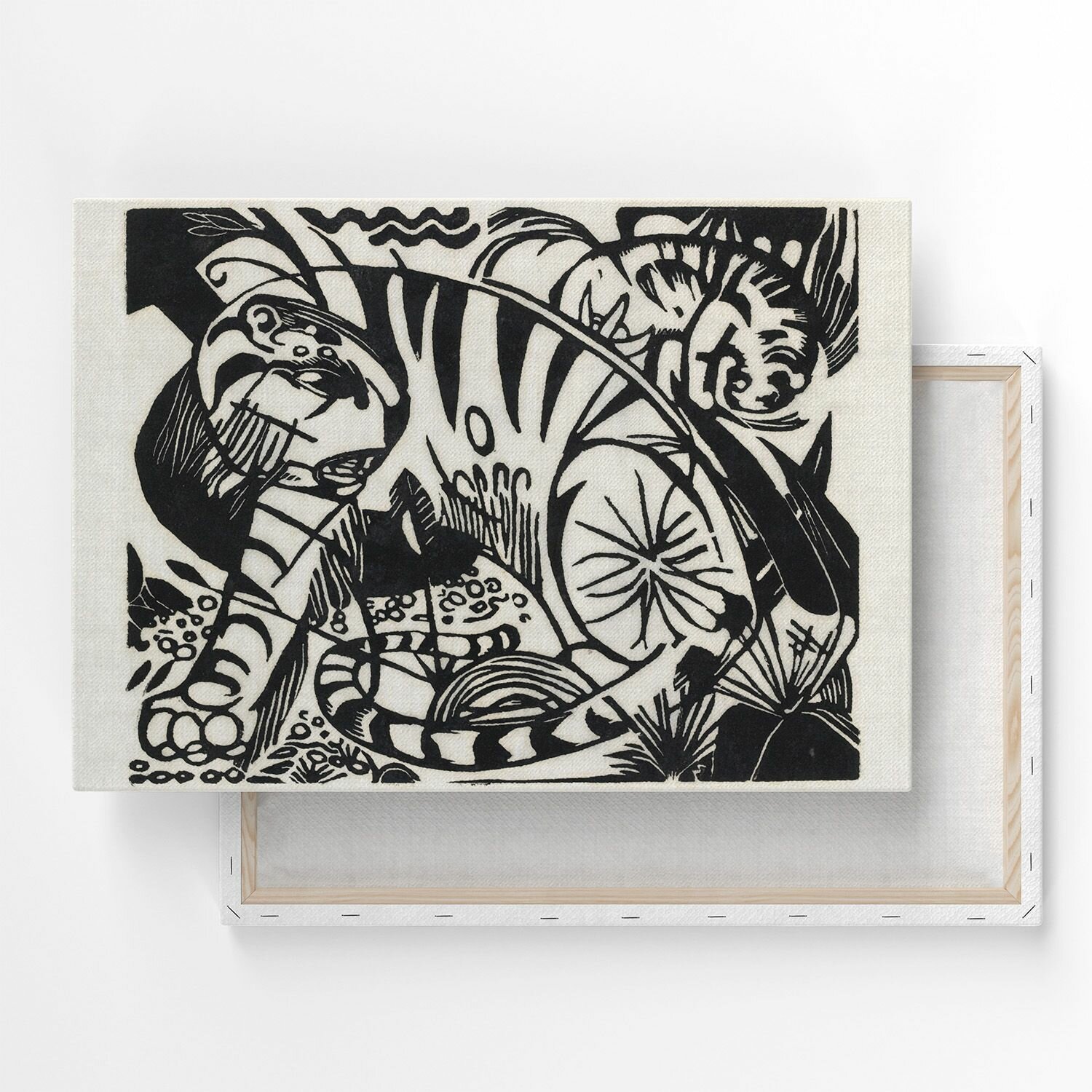 Картина на холсте, репродукция / Франц Марк - Tiger / Размер 80 x 106 см