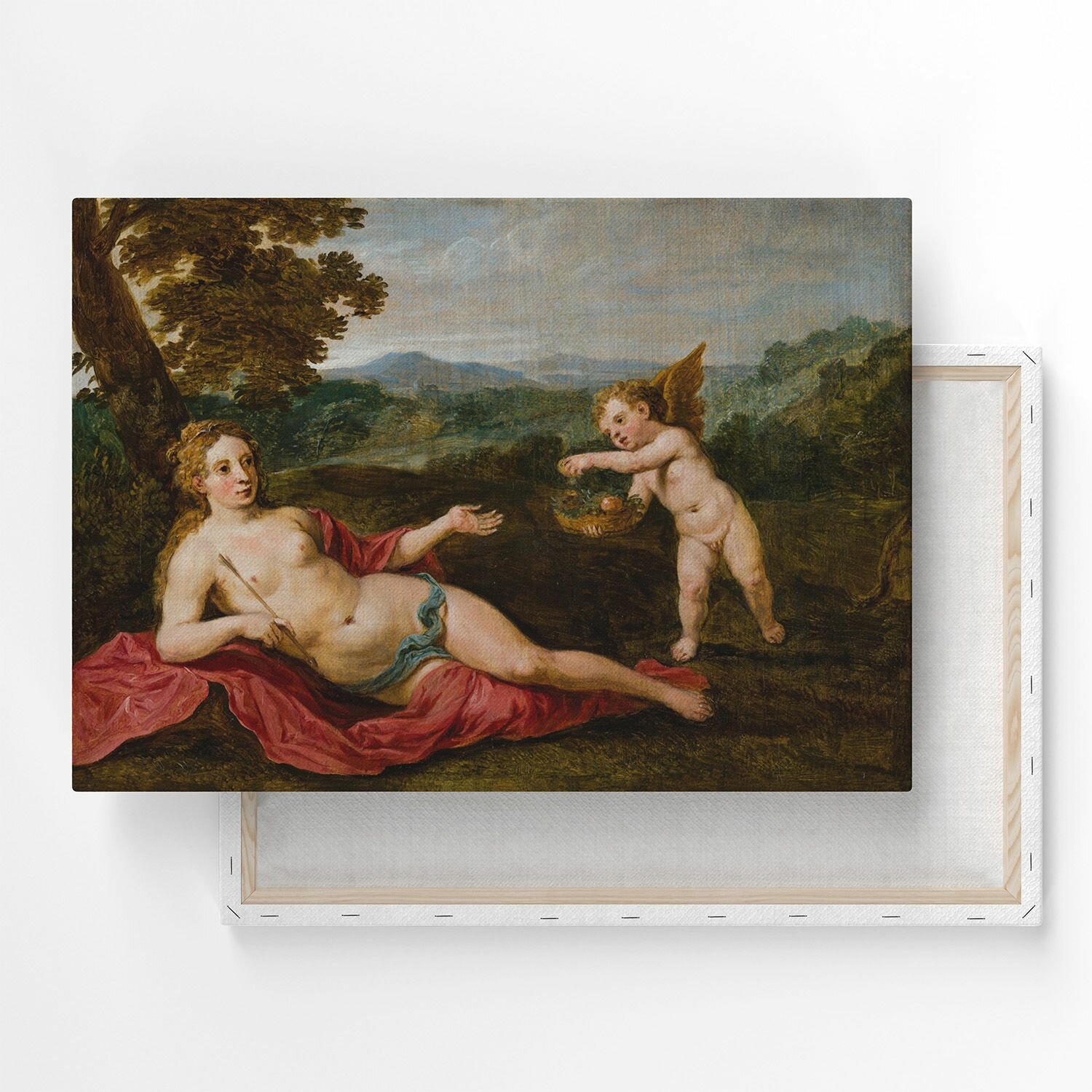 Картина на холсте, репродукция / Давид Тенирс Младший - Venus and Cupid / Размер 30 x 40 см