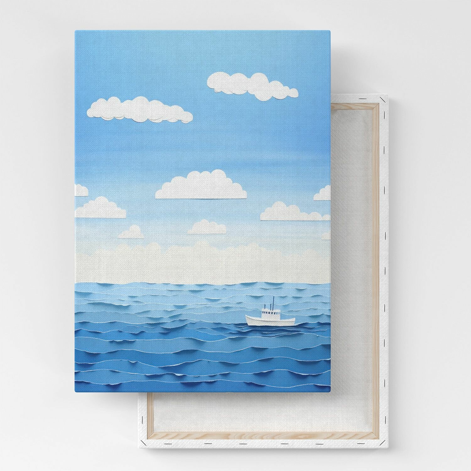 Картина на холсте, репродукция / Абстракция - Море / Размер 60 x 80 см
