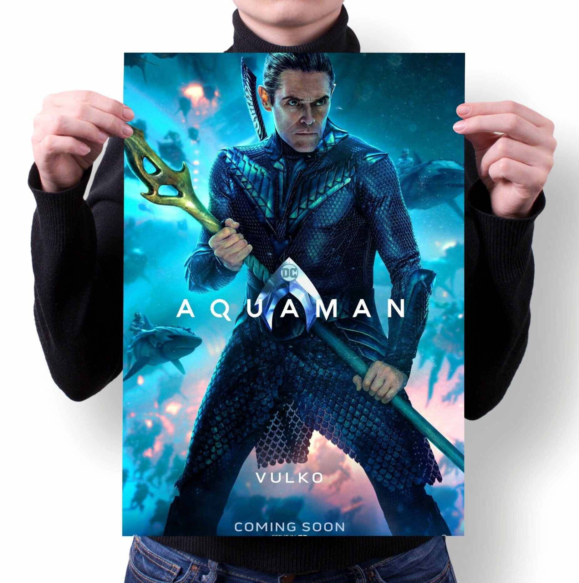 Плакат формата А3 с принтом "Аквамен", Aquaman
