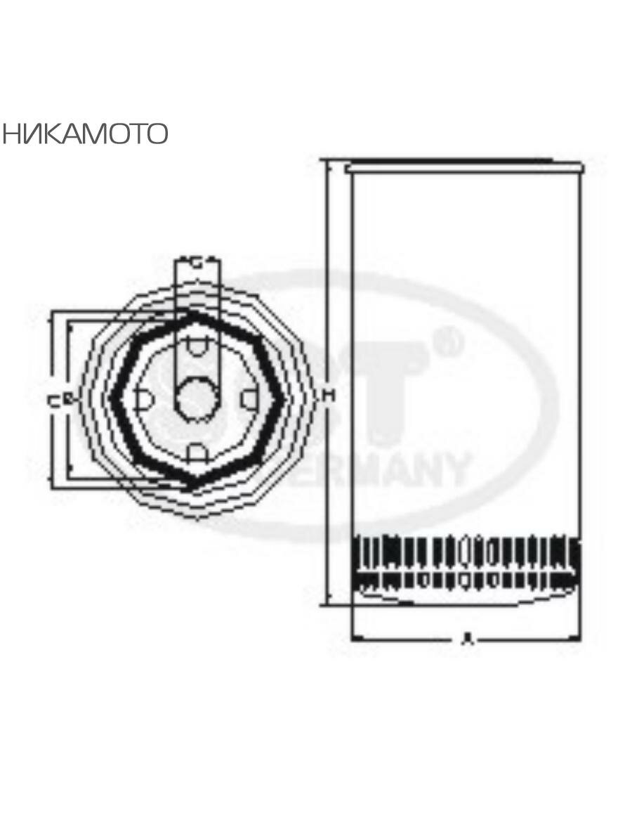 SCT GERMANY SM5731 Ф-р масл SCT SM 5731 / DAF TRUCKS /(1)
