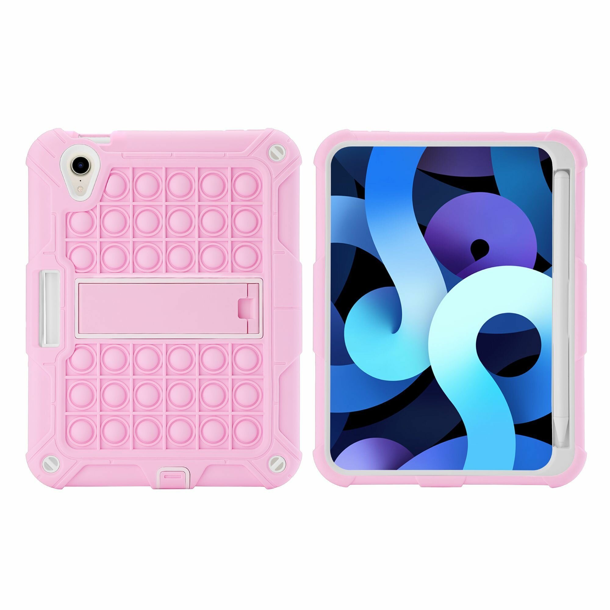Чехол для iPad mini 6 / A17 Pro Антистресс pop-it розовый