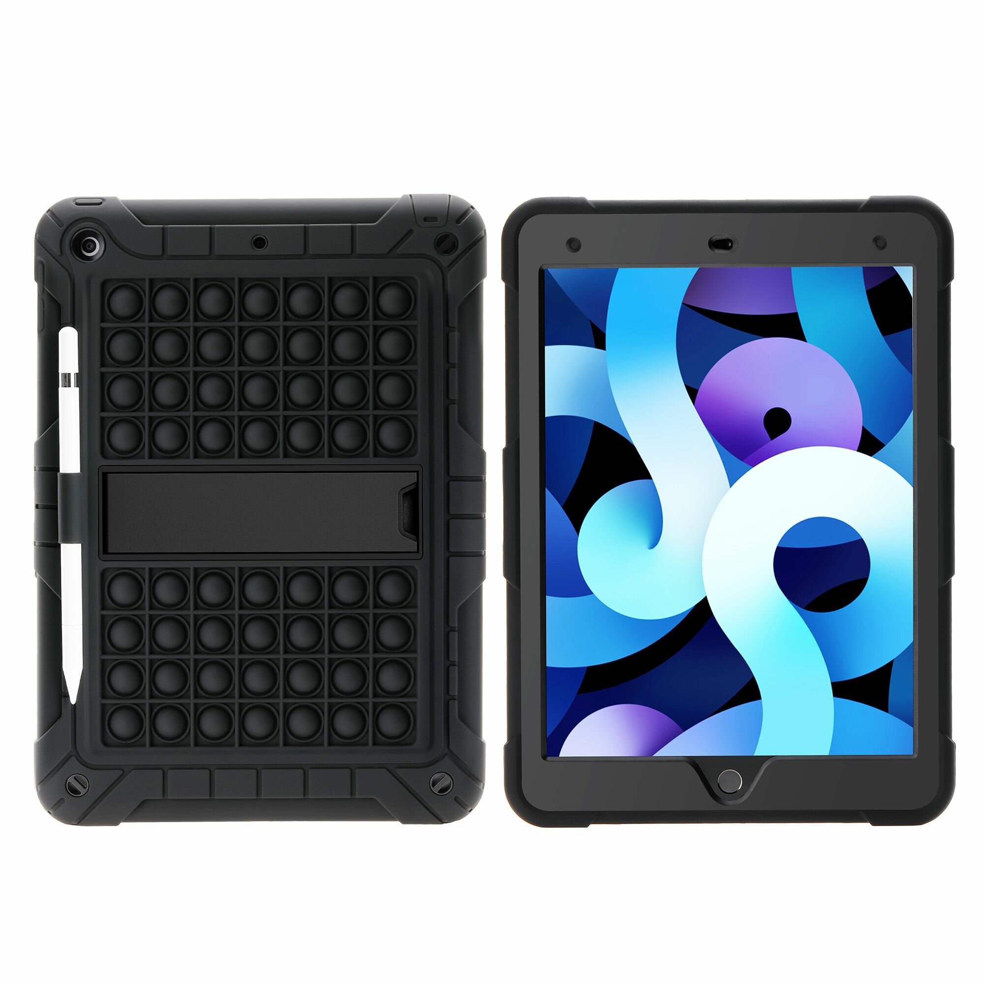 Чехол для iPad 7 / 8 / 9 10.2" Антистресс pop-it черный