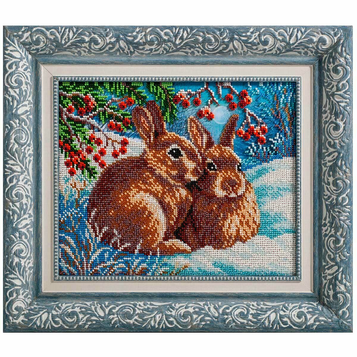 В299 Набор для вышивания бисером Кроше 'Счастливы вместе' 20*25см