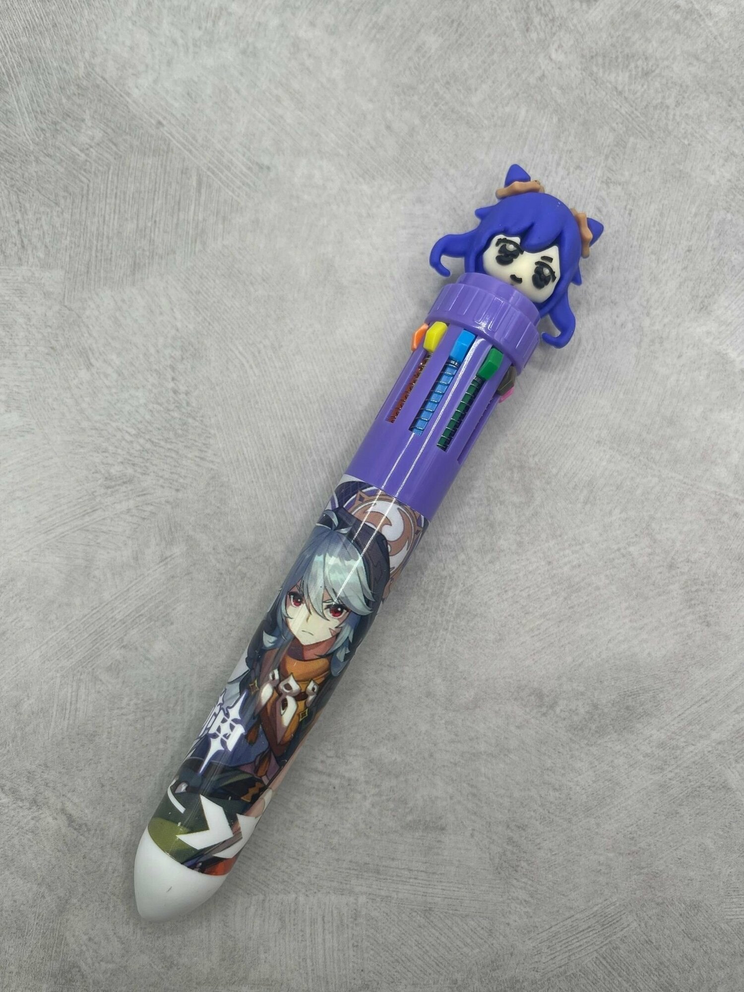 Ручка шариковая "Аниме 2", автоматическая/ многоцветная 10цветов, подарок