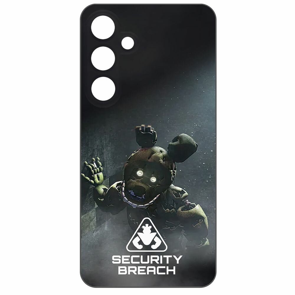 Чехол-накладка Krutoff Soft Case фнаф (FNAF) - Нарушение безопасности для Samsung Galaxy S24+ черный
