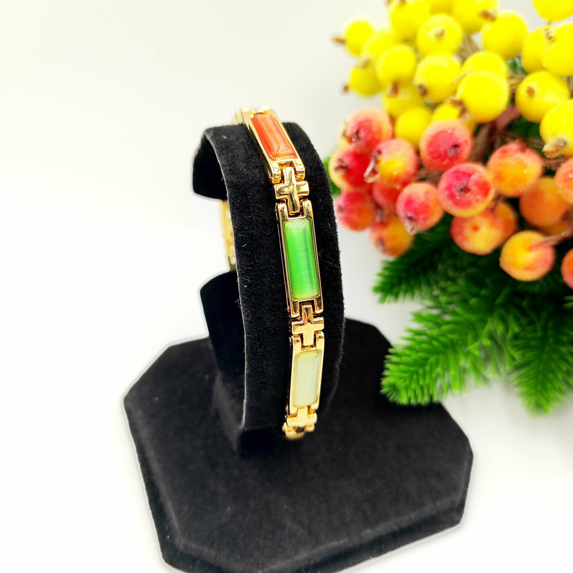 Браслет, искусственный камень