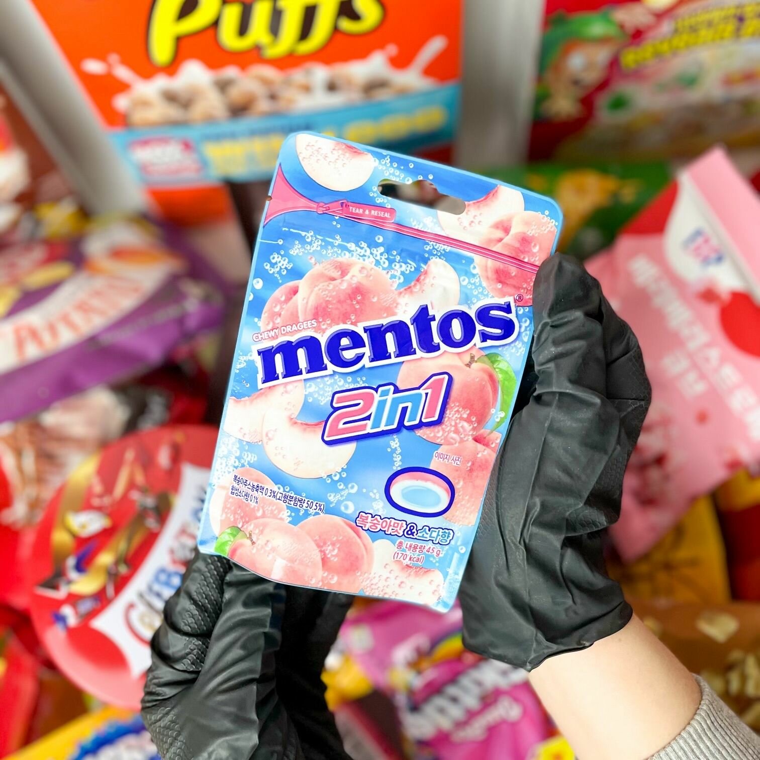 Конфеты Ментос DUO Персик и Содовая 45 гр.