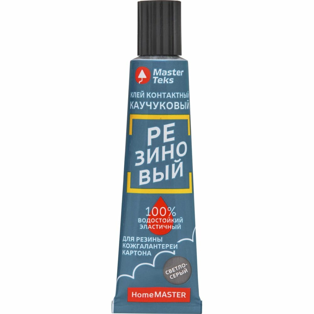 Контактный клей MASTERTEKS homemaster каучуковый, резиновый, 40 г 245716
