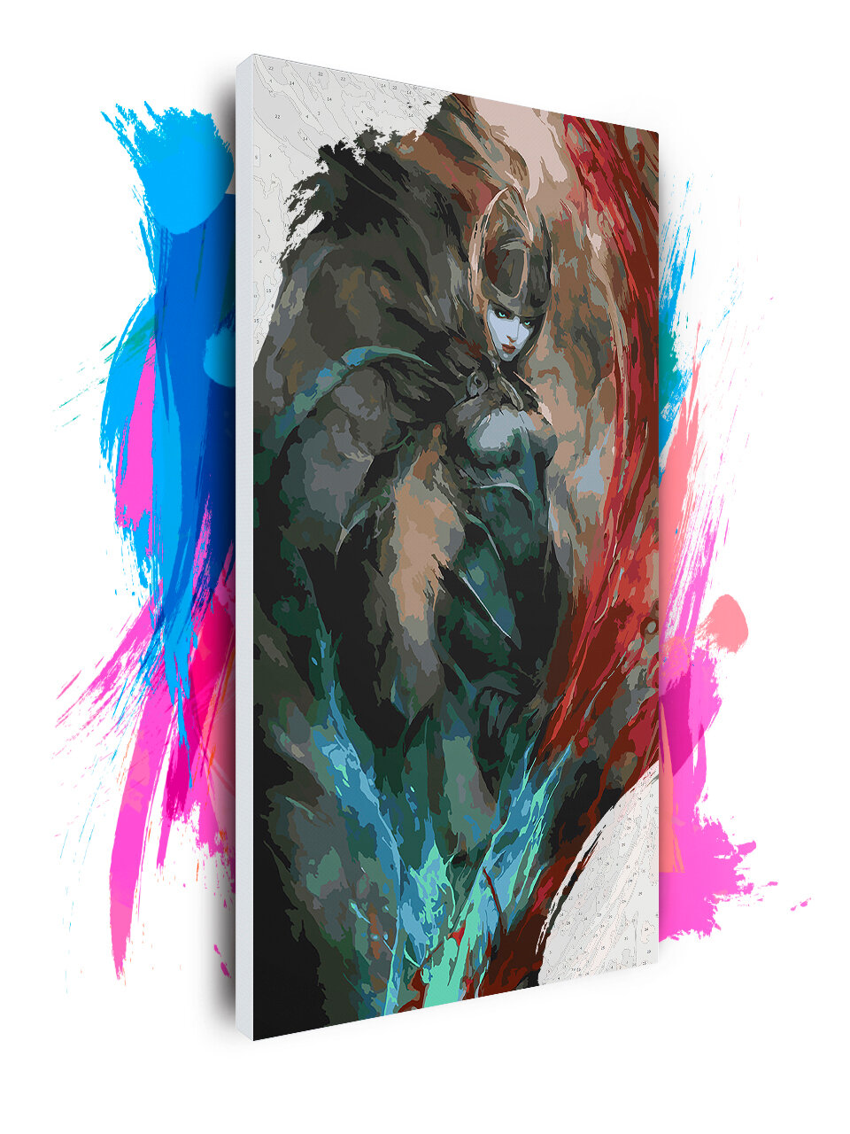 Картина по номерам на холсте Dota 2 - Phantom Assassin Art, 30 х 60 см