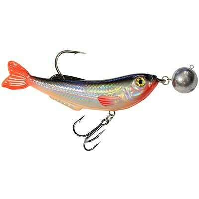 Воблер для рыбалки AQUA JIG-DOK с чебурашкой 94mm, цвет 023 (классика, плотва), 1 штука