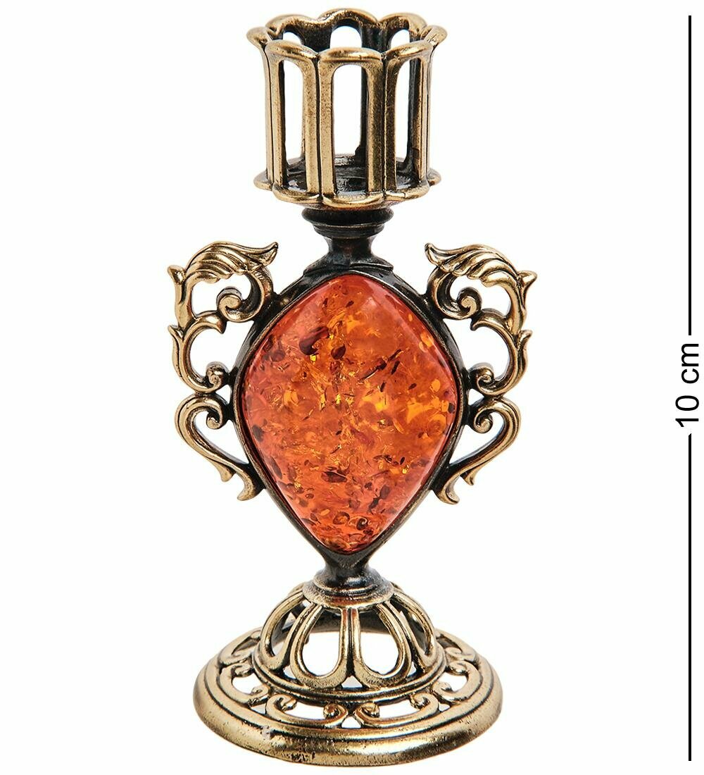 Подсвечник Канделябр (латунь, янтарь) A2163571, Народные промыслы, без свечи