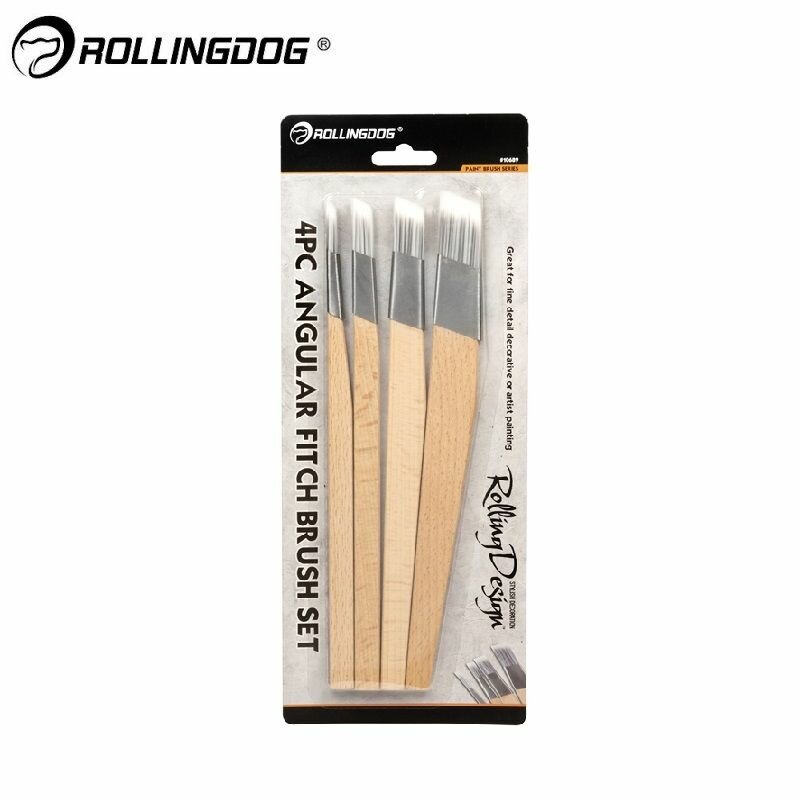 Набор филеночных кистей Rollingdog Design 6/12/18/25мм, синтетика, серия Professional, арт.10689