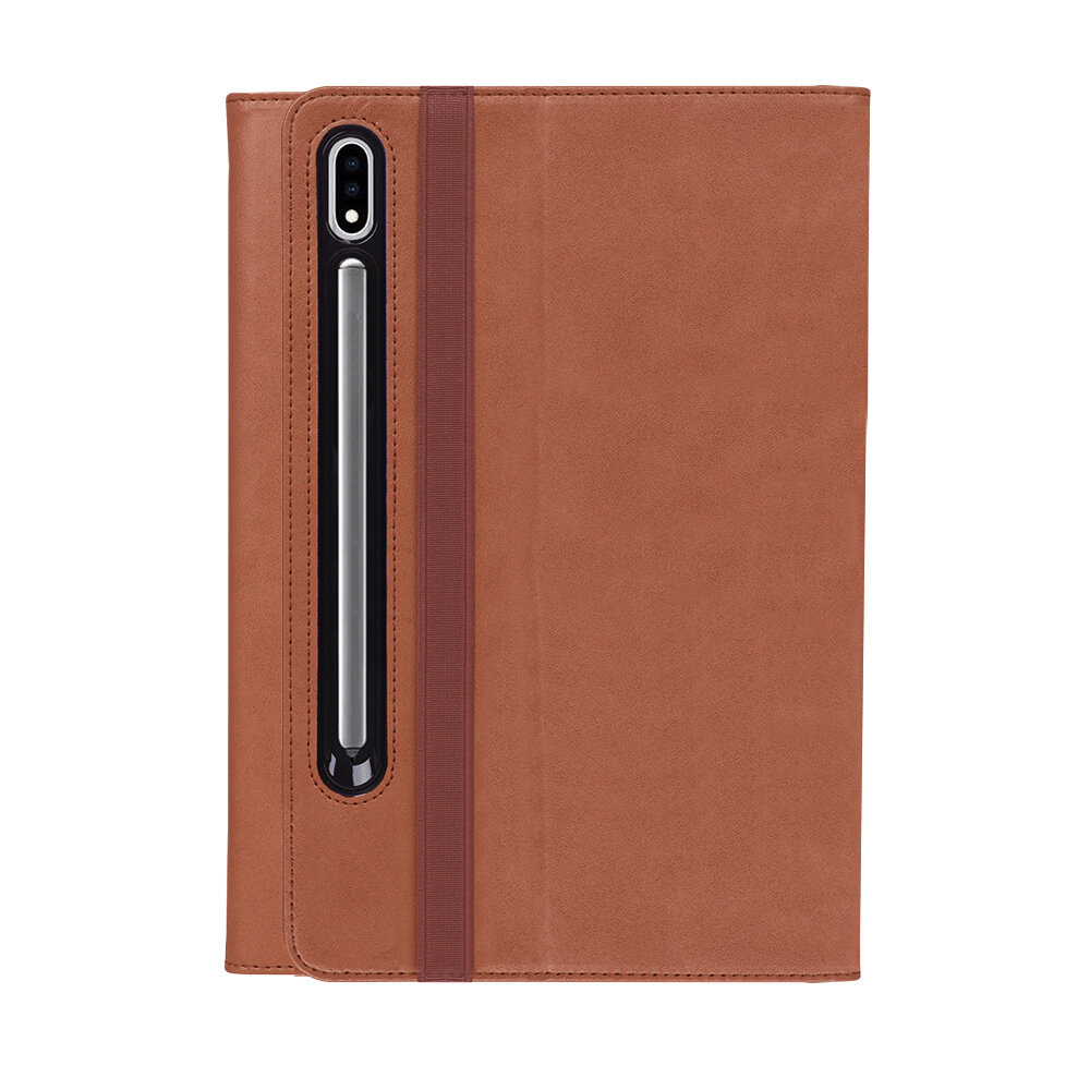 Чехол MyPads бизнес класса для Samsung Galaxy Tab S7 11 SM-T870 / T875 (2020) / Samsung Galaxy Tab S8 (SM-X700N) 2022 с визитницей и держателем для.
