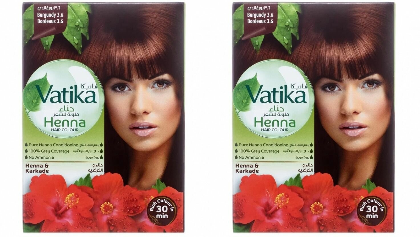 Dabur Хна для волос Бургунди, 60 г, 2 шт