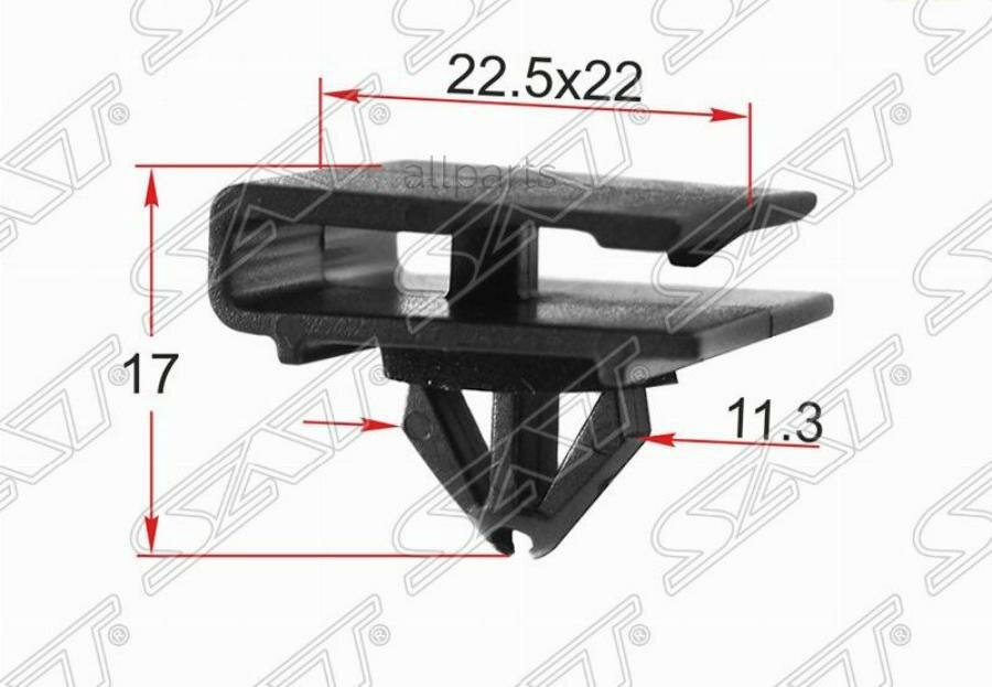 SAT ST-M12361 Клипса (молдинга кузова HYUNDAI/KIA (Продажа по 10шт))