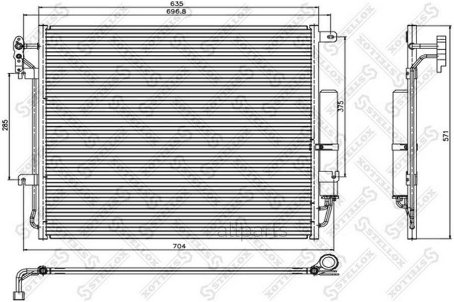 STELLOX 1045660SX радиатор кондиционера!\ Land Rover Discovery 4.0-4.4i 04>