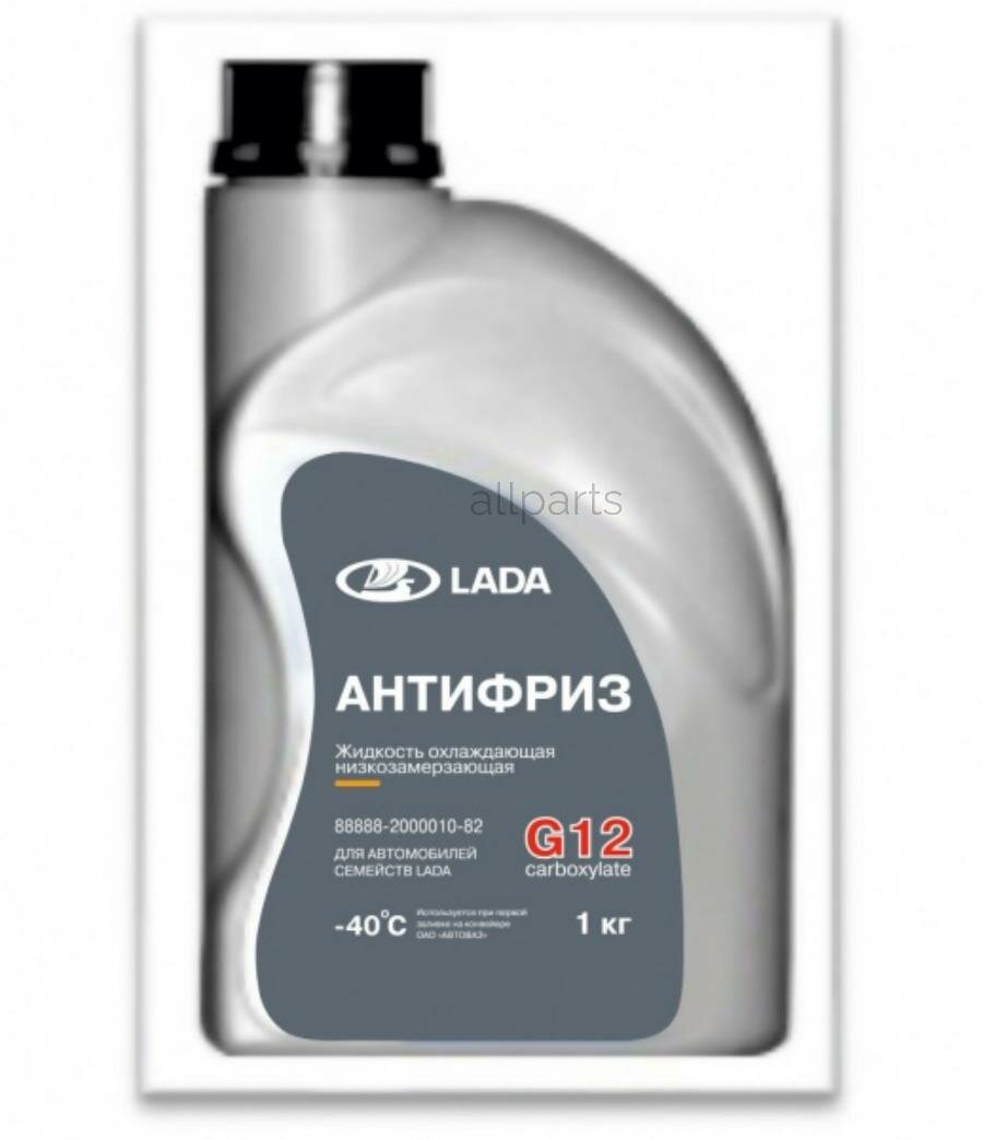 LADA 88888200001082 Антифриз LADA Carboxylate G12 готовый -40 красно-фиолетовый 1 л 88888200001082