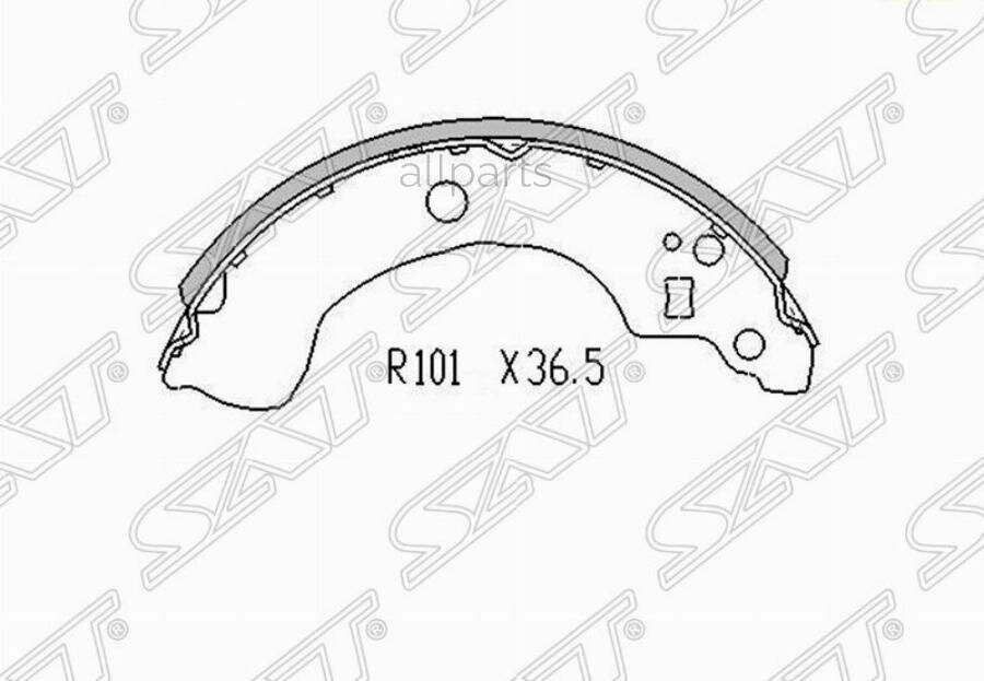 SAT ST-44060-8M126 Колодки тормозные барабанные Nissan Almera 00-06 / Primera 95-02