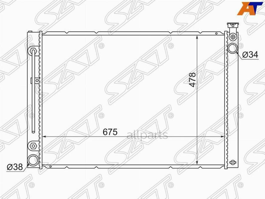 SAT TY0030-MNH10 Радиатор Toyota Alphard (H10) 02-08