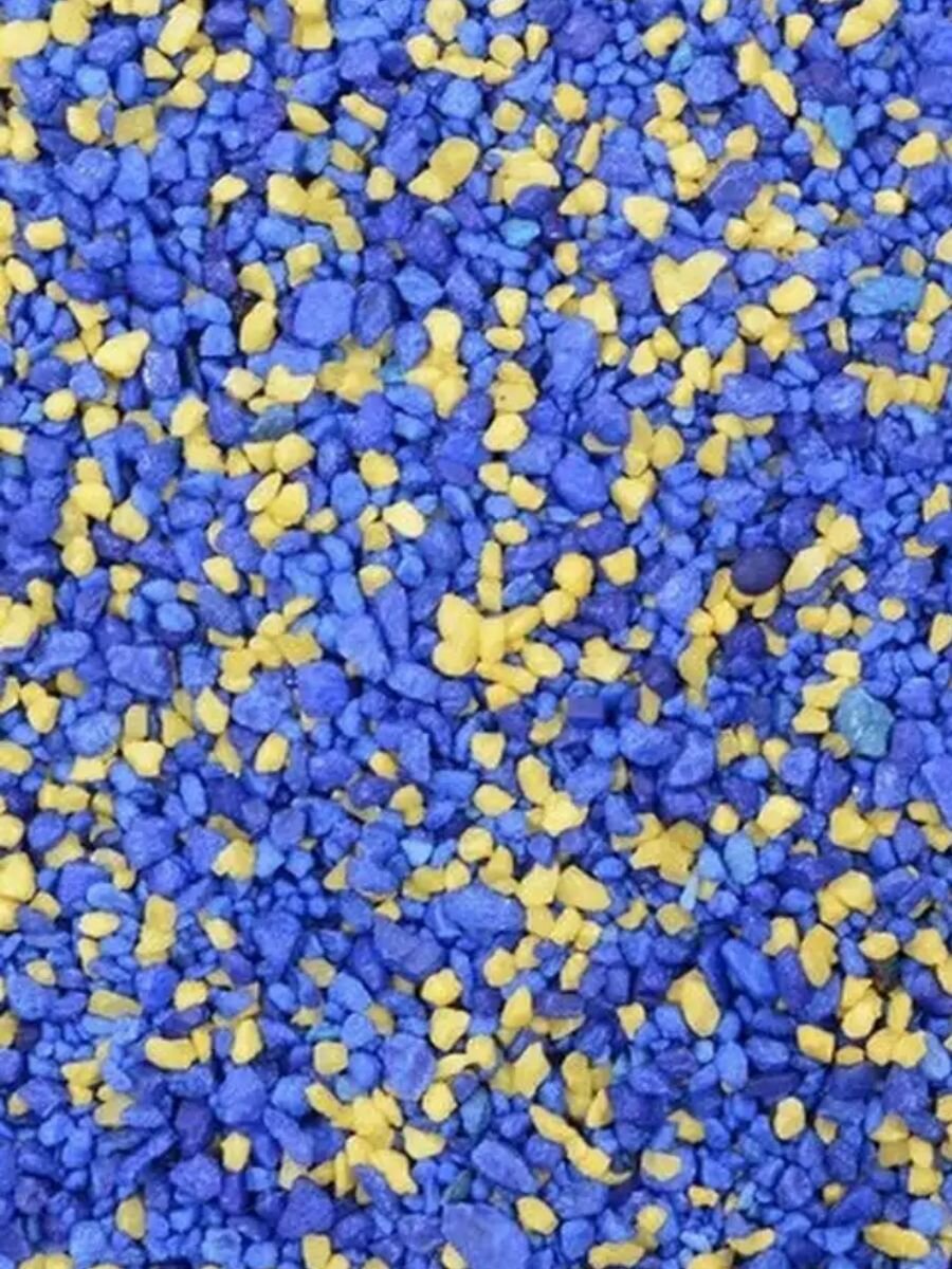 Bestmineral Грунт микс №5 (синий-охра) 2-3 мм (1 кг)